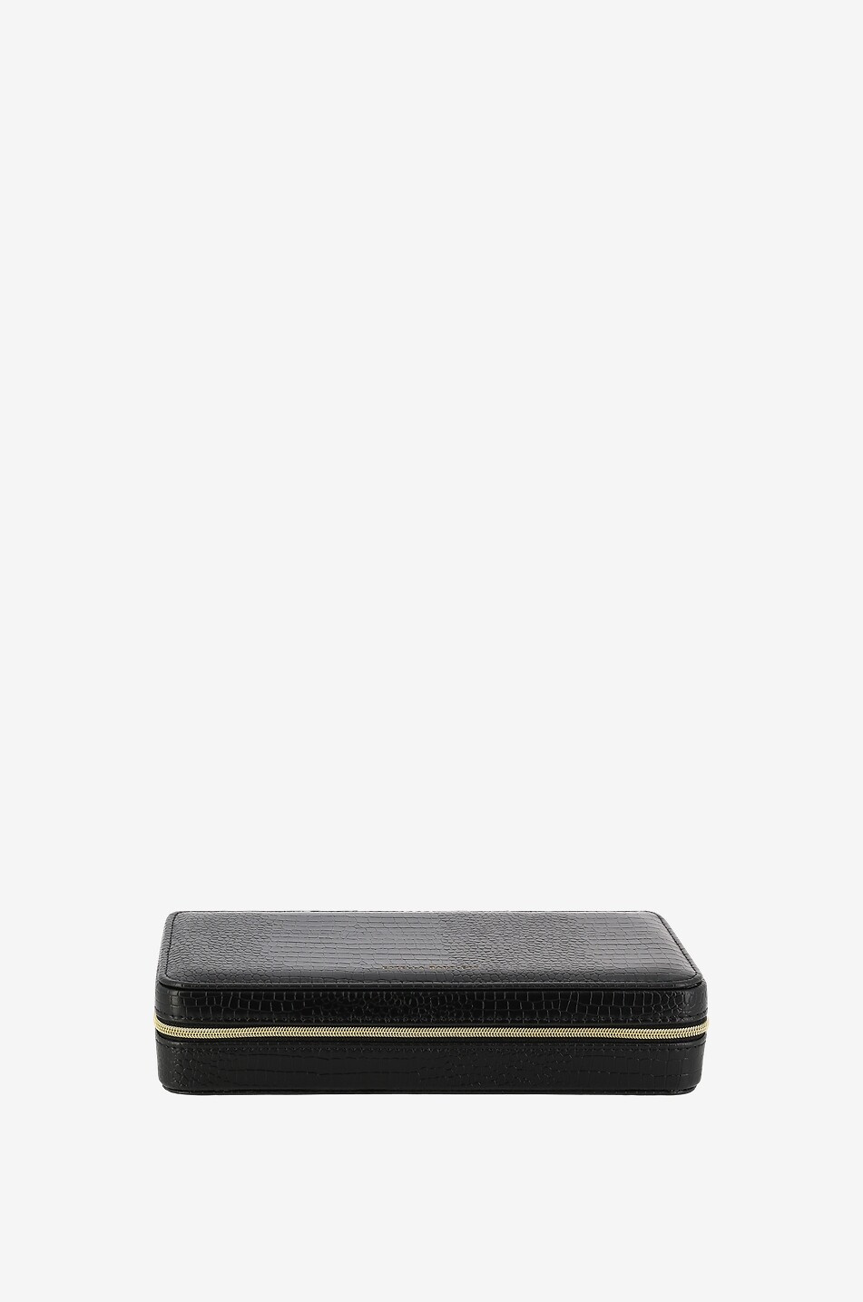 Black Croc rectangular zipped jewellery box - ESTELLA BARTLETT - BLACK ...