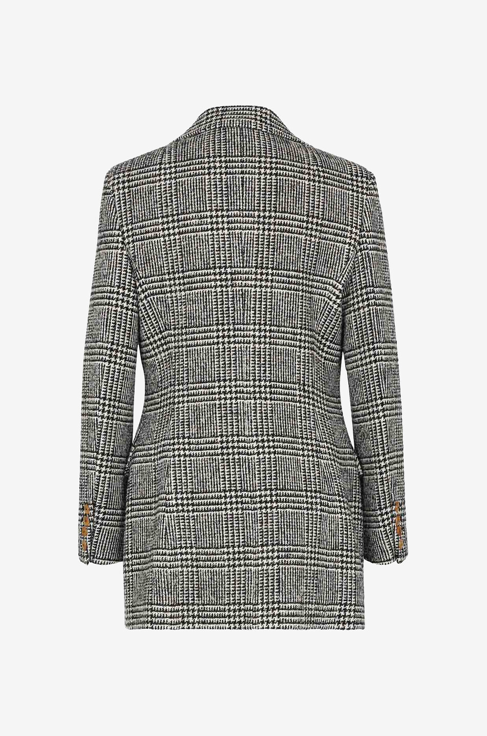 Single-breasted cinched glen check tweed blazer - ERMANNO SCERVINO ...
