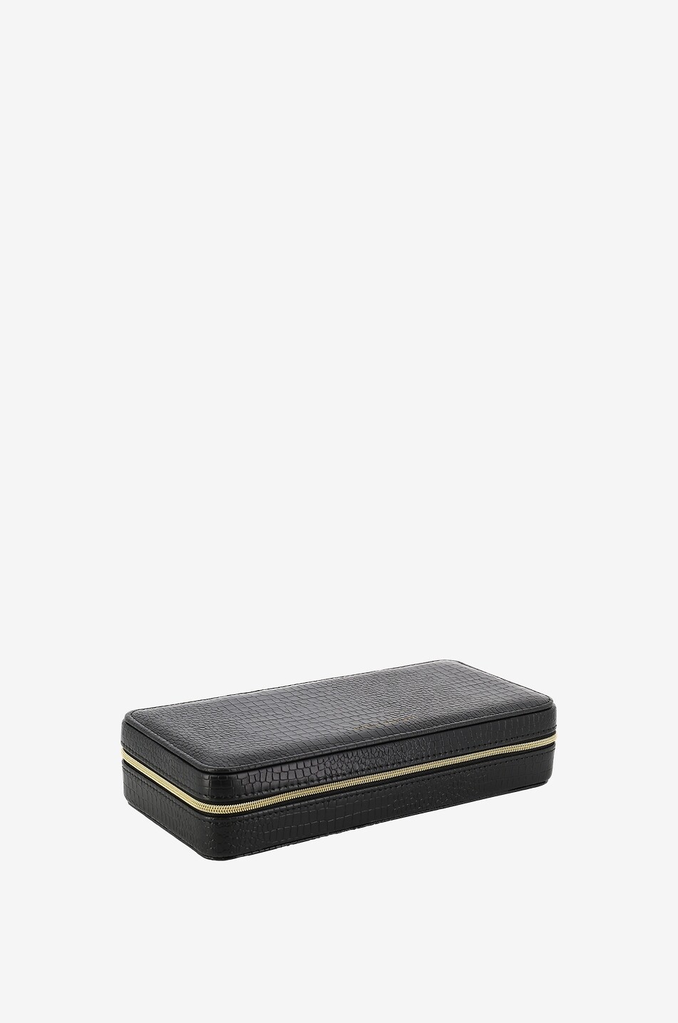 Black Croc rectangular zipped jewellery box - ESTELLA BARTLETT - BLACK ...