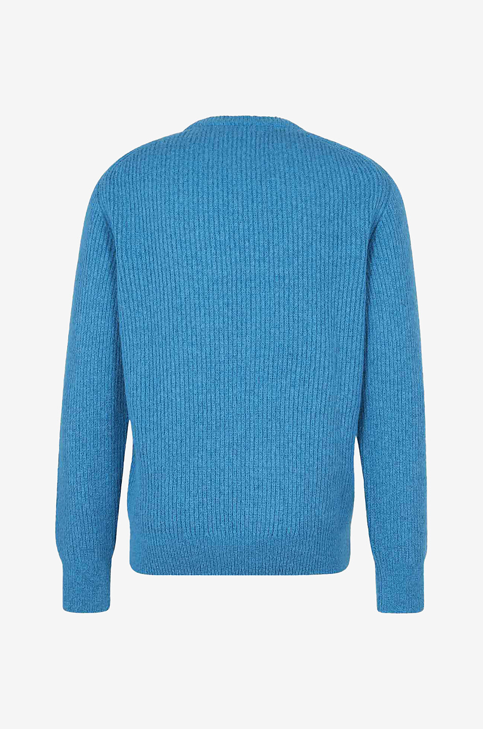 Pull côtelé en laine mérinos et alpaga Armstrong - GALLIA - BLEU ...