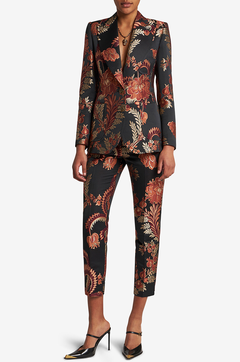 Womens patterned cigarette trousers store