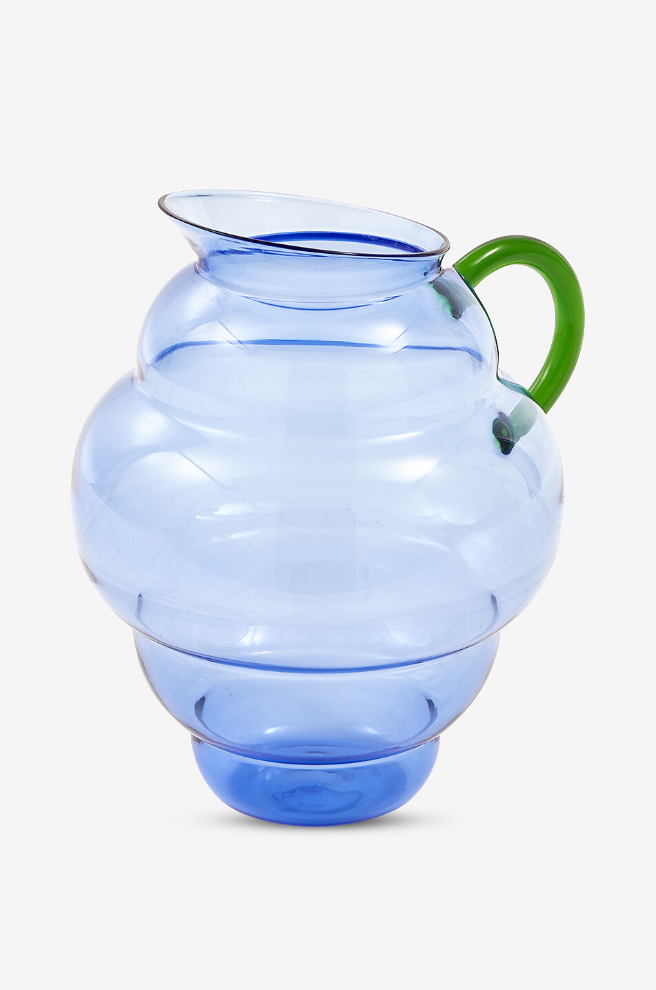 Mizu Kiri bicolour glass pitcher - POLS POTTEN - BLUE - Bongénie Outlet