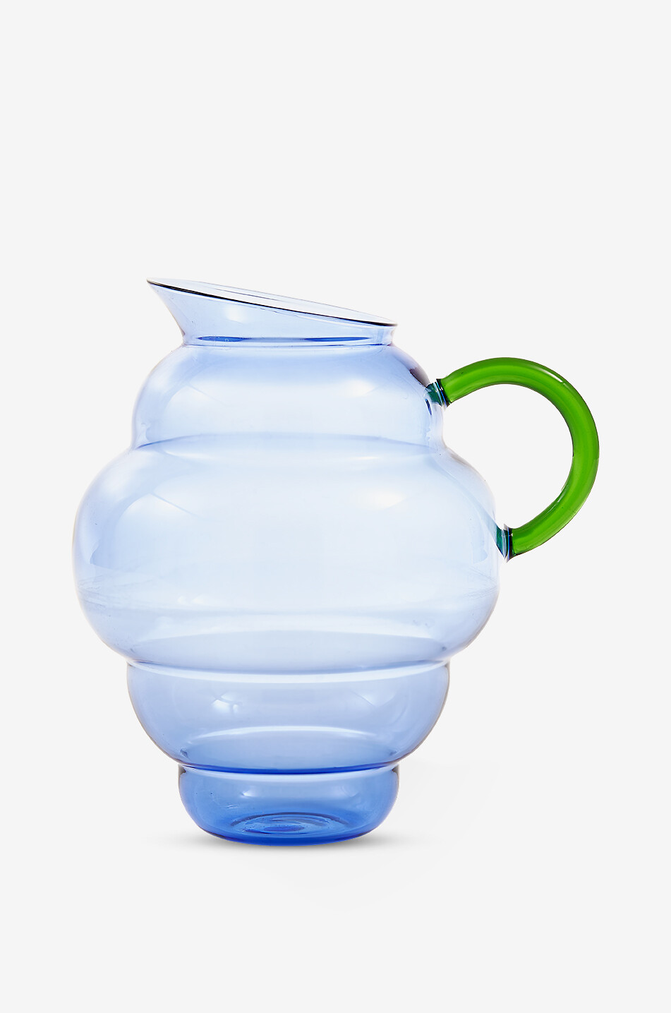 Mizu Kiri bicolour glass pitcher - POLS POTTEN - BLUE - Bongénie Outlet