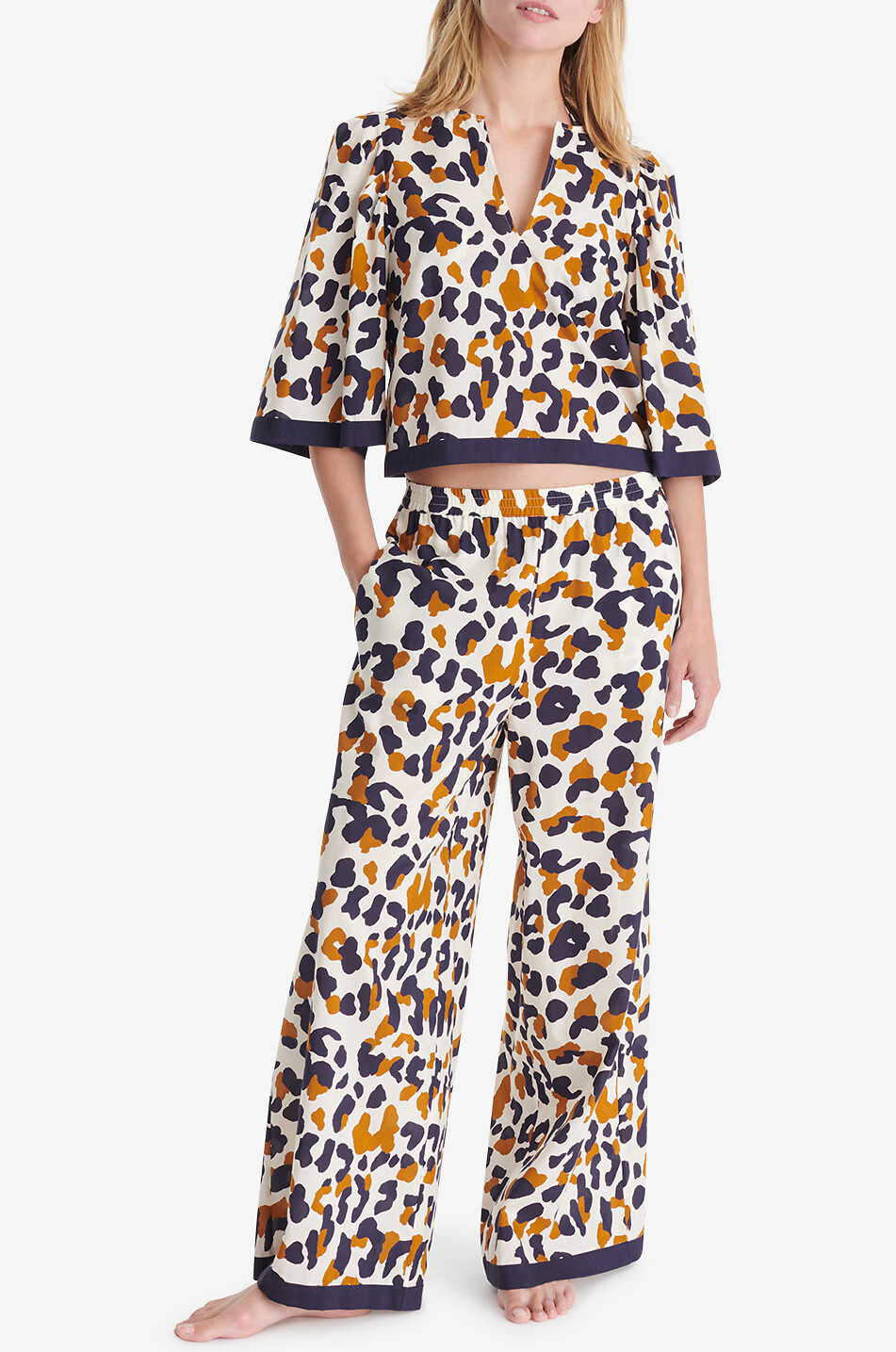 Bedruckte Hose mit weitem Bein aus Voile Capitaine - ERES - BUNT ...