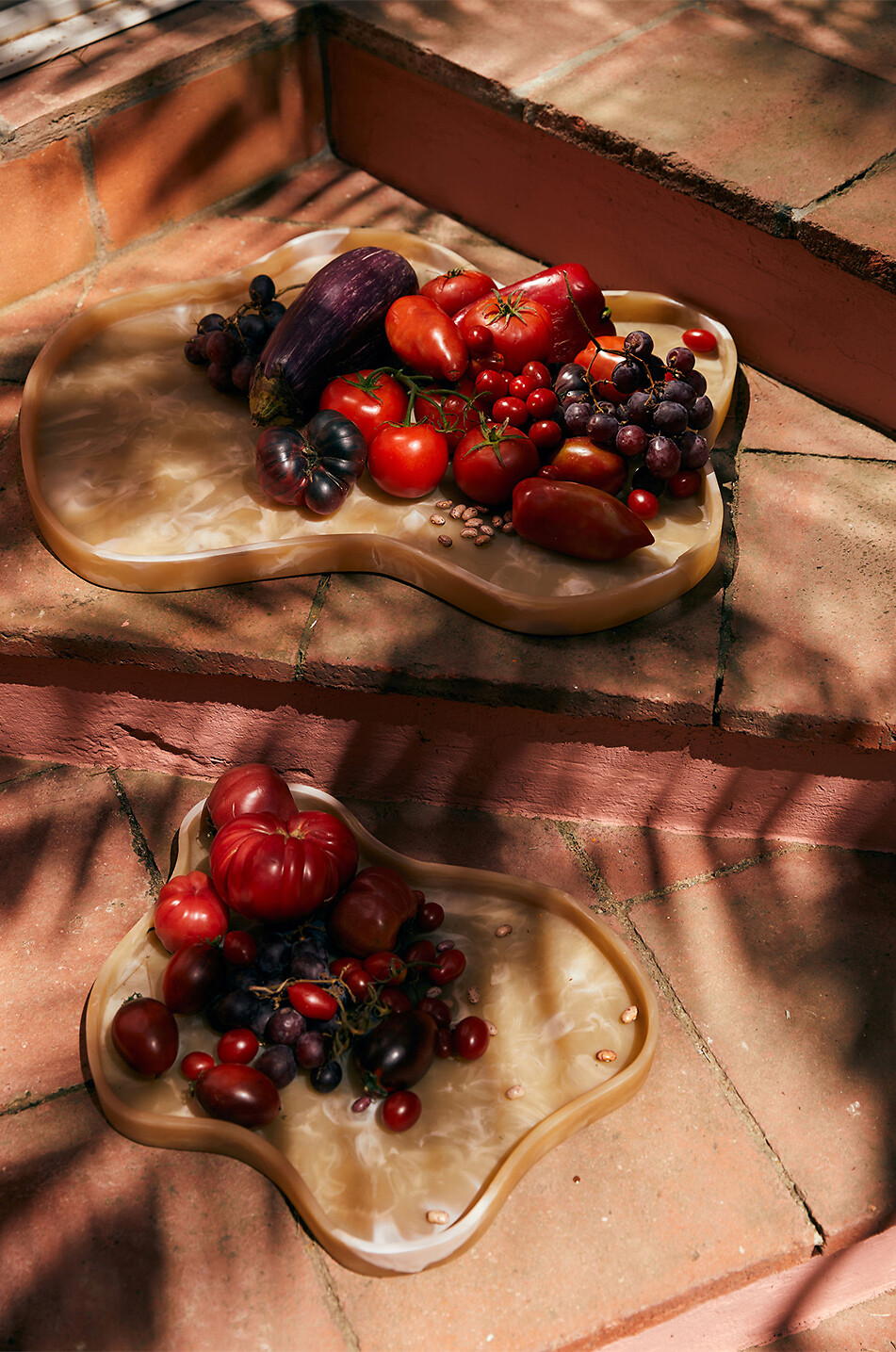 Patio Cream Large marbled tray - HKLIVING - BEIGE - Bongénie