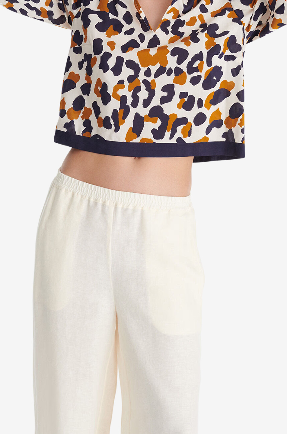 Select wide-leg linen trousers - ERES - EGGSHELL - Bongénie Outlet