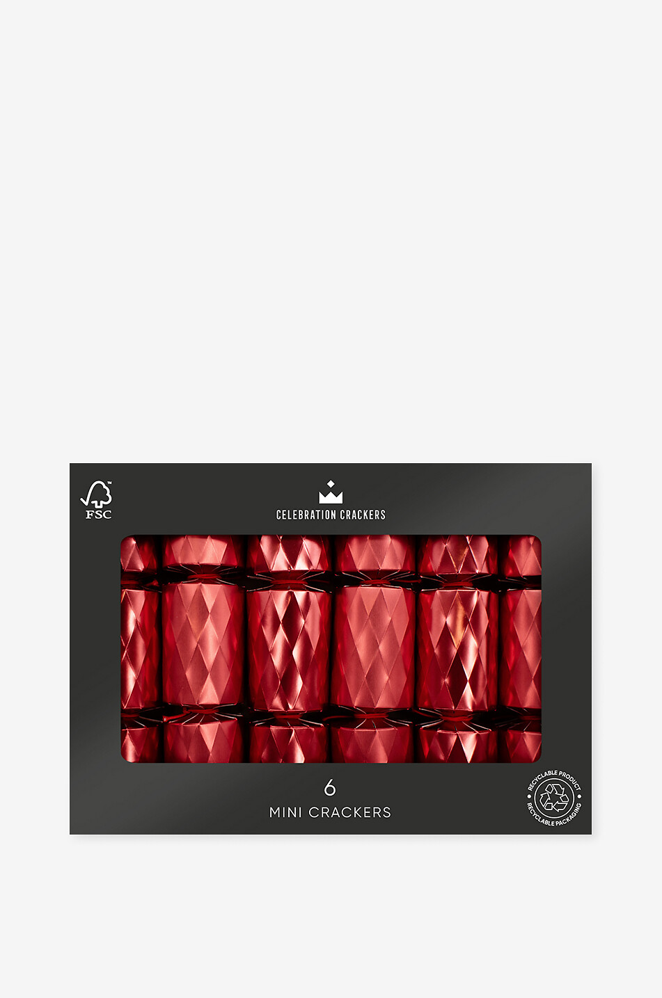 Red Diamond set of 6 mini Christmas crackers - CELEBRATION CRACKERS ...