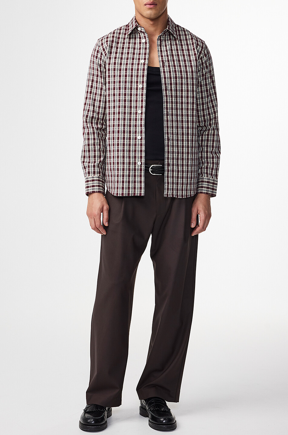 Colby long-sleeve checked shirt - NN07 - RED - Bongénie