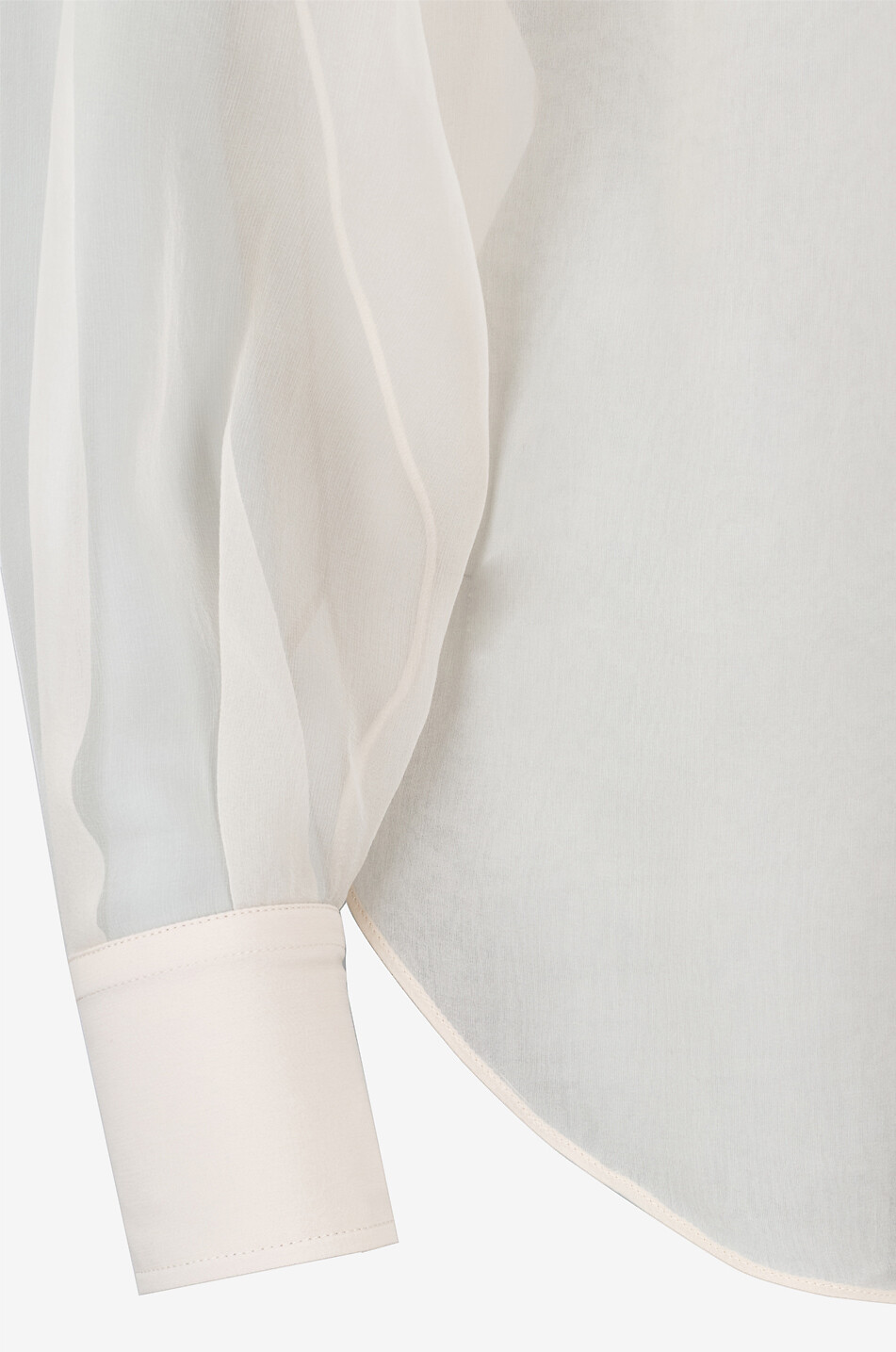 Chemise en georgette de soie Crispy Monili - BRUNELLO CUCINELLI - ROSE ...