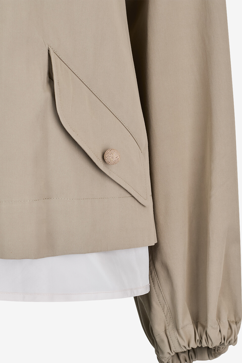 Extrafine twill layered-effect bomber jacket - FABIANA FILIPPI - LIGHT ...