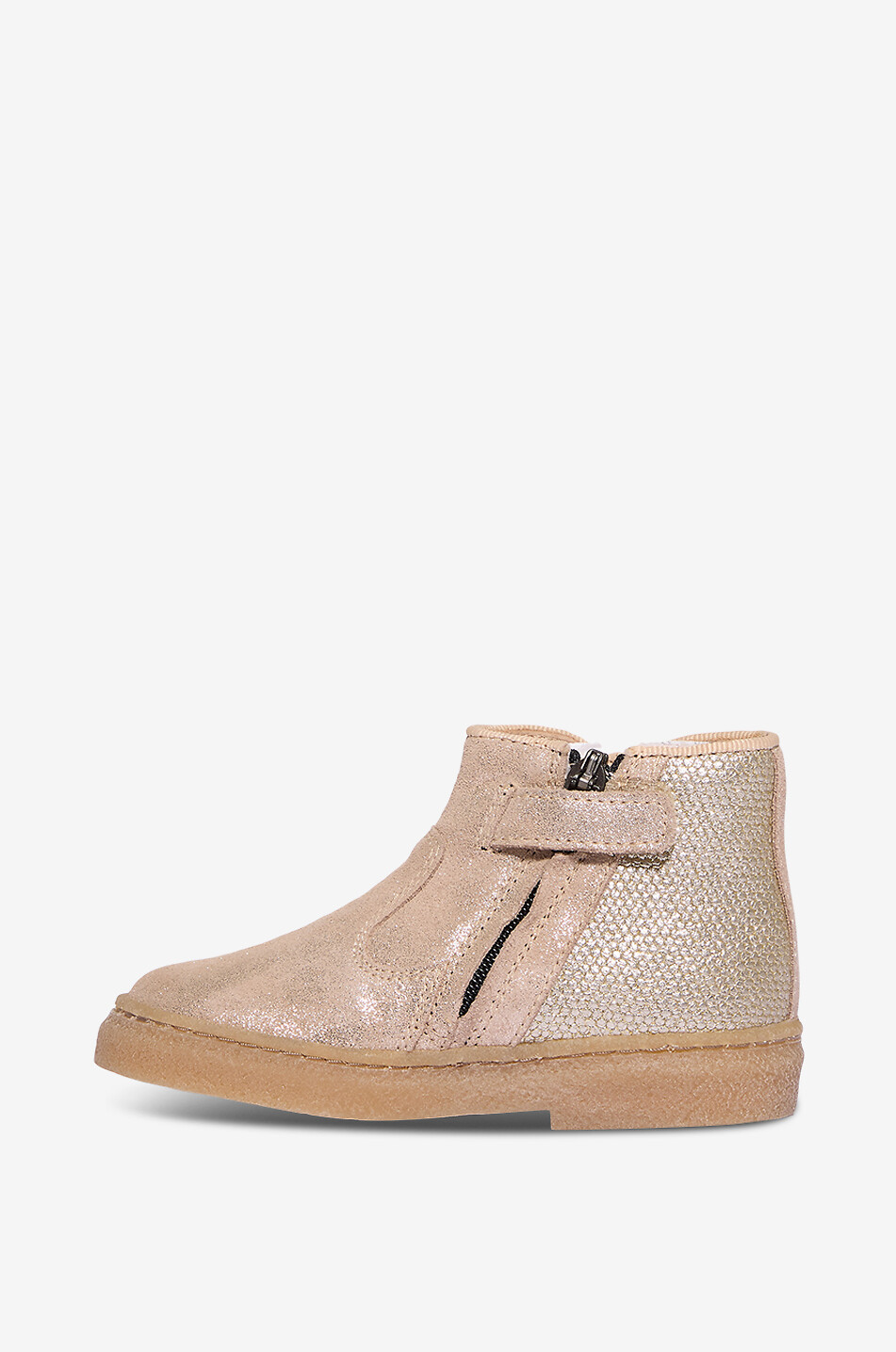 Trix Back glittered suede ankle boots - POM D'API - LIGHT GREY - Bongénie