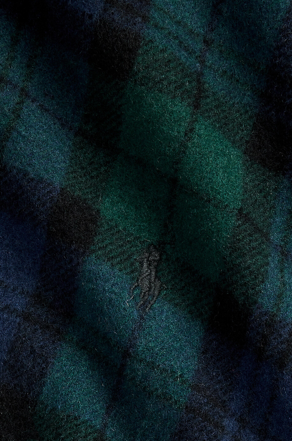 Gefranster Wollschal Tartan - POLO RALPH LAUREN - SCHWARZ - Bongénie