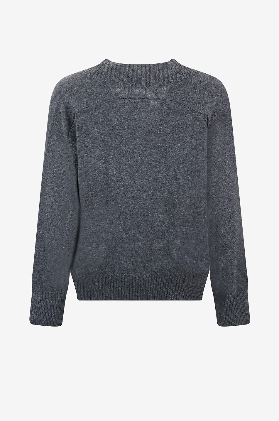 Pull à col V en maille Sage LDS - LOULOU DE SAISON - GRIS - Bongénie