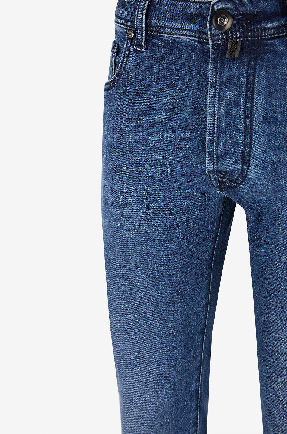 Bard cotton and cashmere stretch slim fit jeans - JACOB COHEN - MEDIUM BLUE - Bongénie