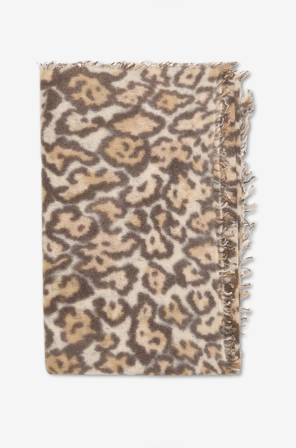 Kaschmirstrickschal mit Leoparden-Print Asher - MALA ALISHA - BEIGE ...