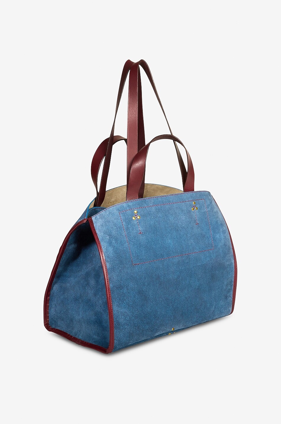 Léon M suede tote bag - JEROME DREYFUSS - BLUE - Bongénie