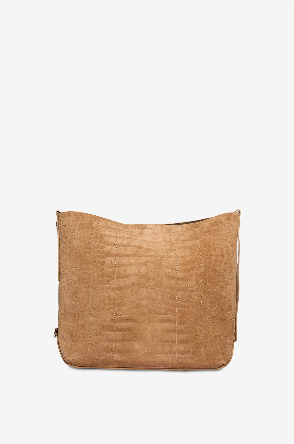 Hobo Hogan Hocket Medium croc-embossed suede shoulder bag - HOGAN ...