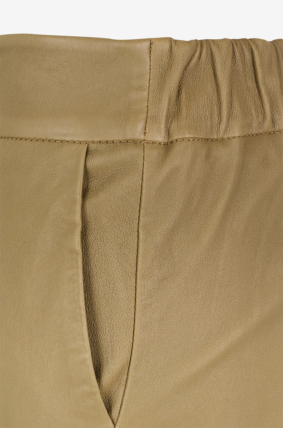 Centen leather cropped skinny fit trousers - HEMISPHERE - DARK KHAKI ...