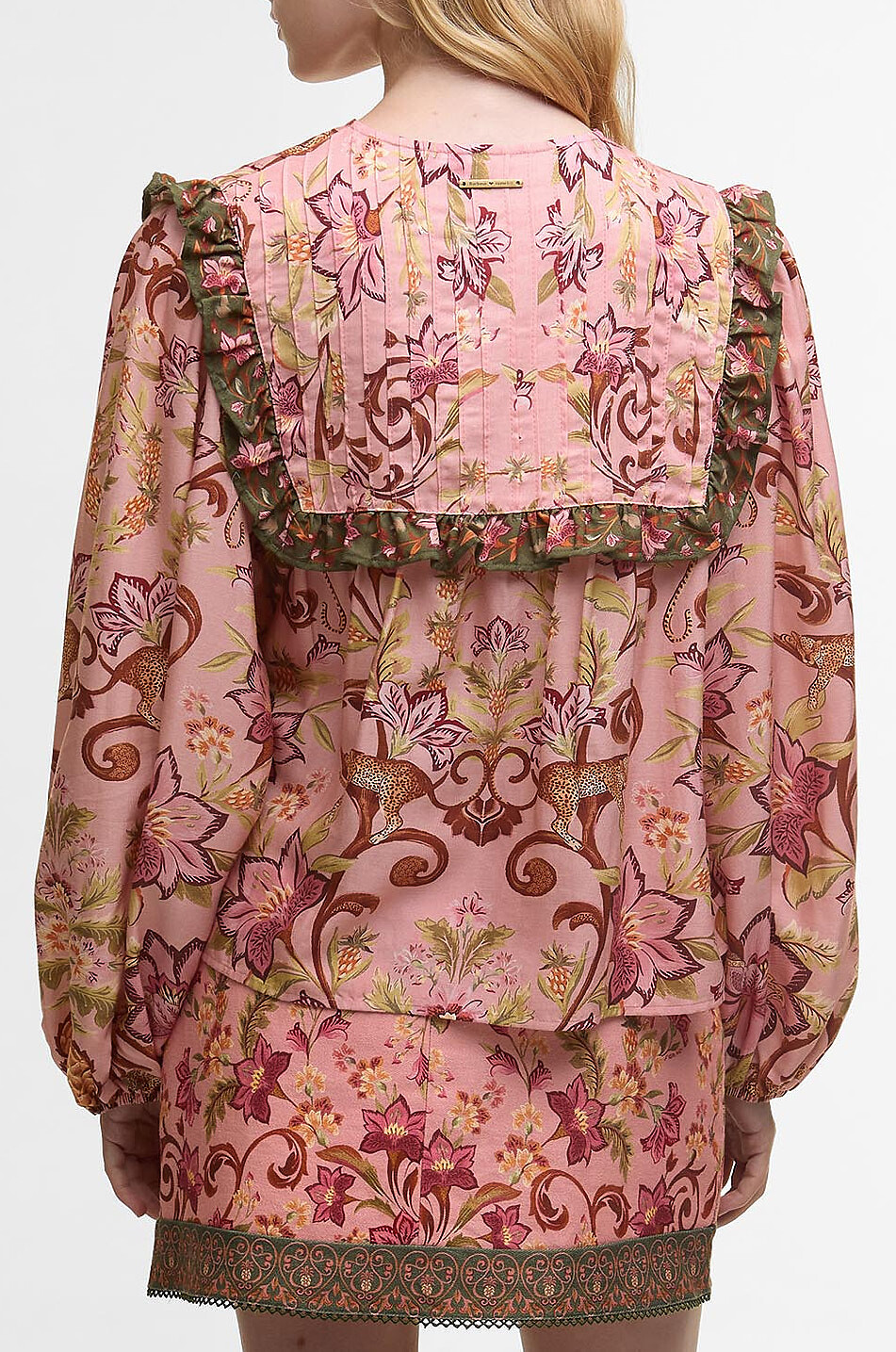 Bedruckte Bluse mit Latz Cami - BARBOUR X FARM RIO - ROSA - Bongénie