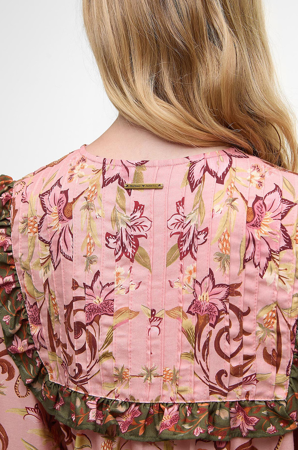 Bedruckte Bluse mit Latz Cami - BARBOUR X FARM RIO - ROSA - Bongénie