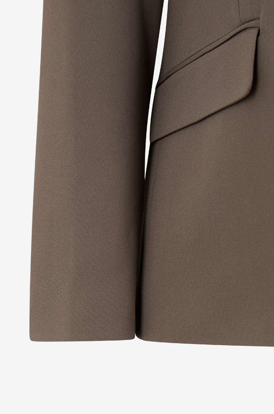 Marty crepe blazer with lapel collar - JOSEPH - BROWN - Bongénie