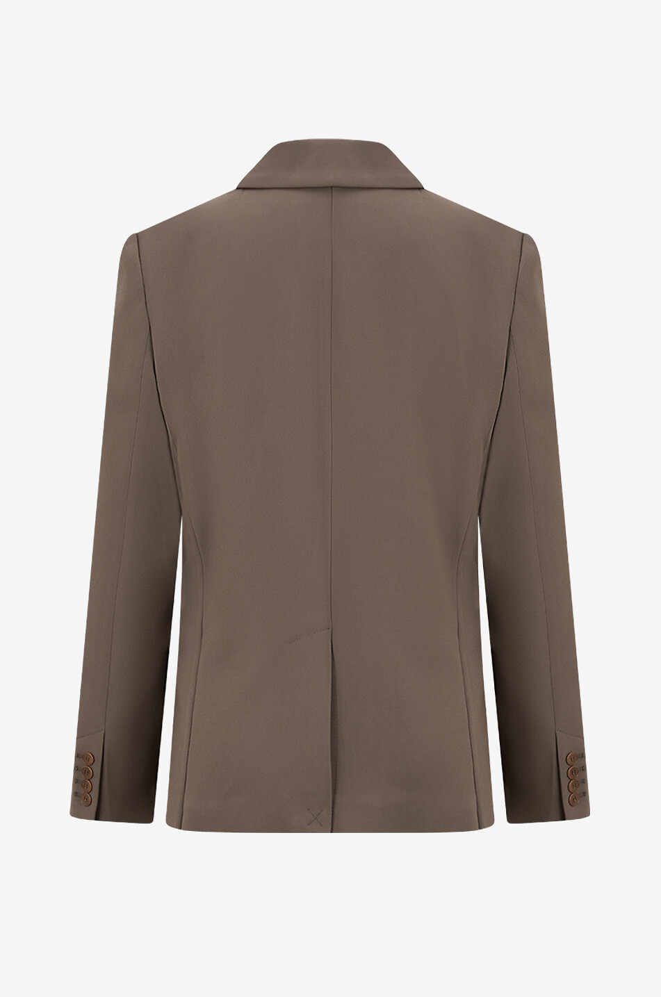 Marty crepe blazer with lapel collar - JOSEPH - BROWN - Bongénie