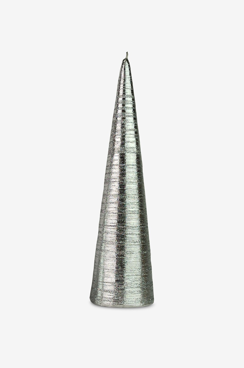 Conical candle with glitter - H30 - FEM CANDLES - SILVER - Bongénie