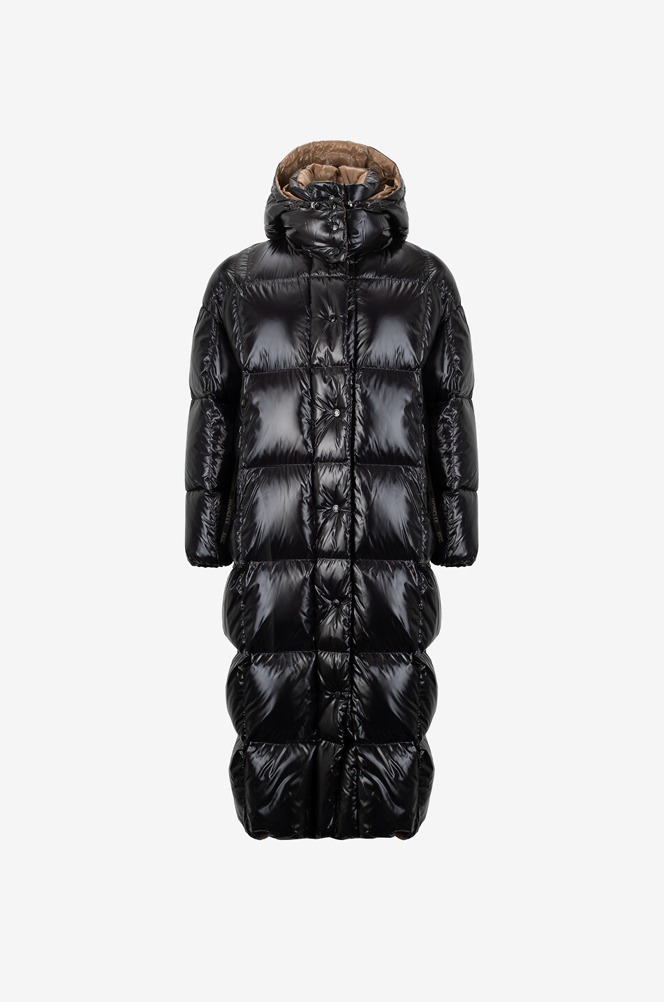 Parnaiba waxed technical fabric long puffer jacket - MONCLER - BLACK ...