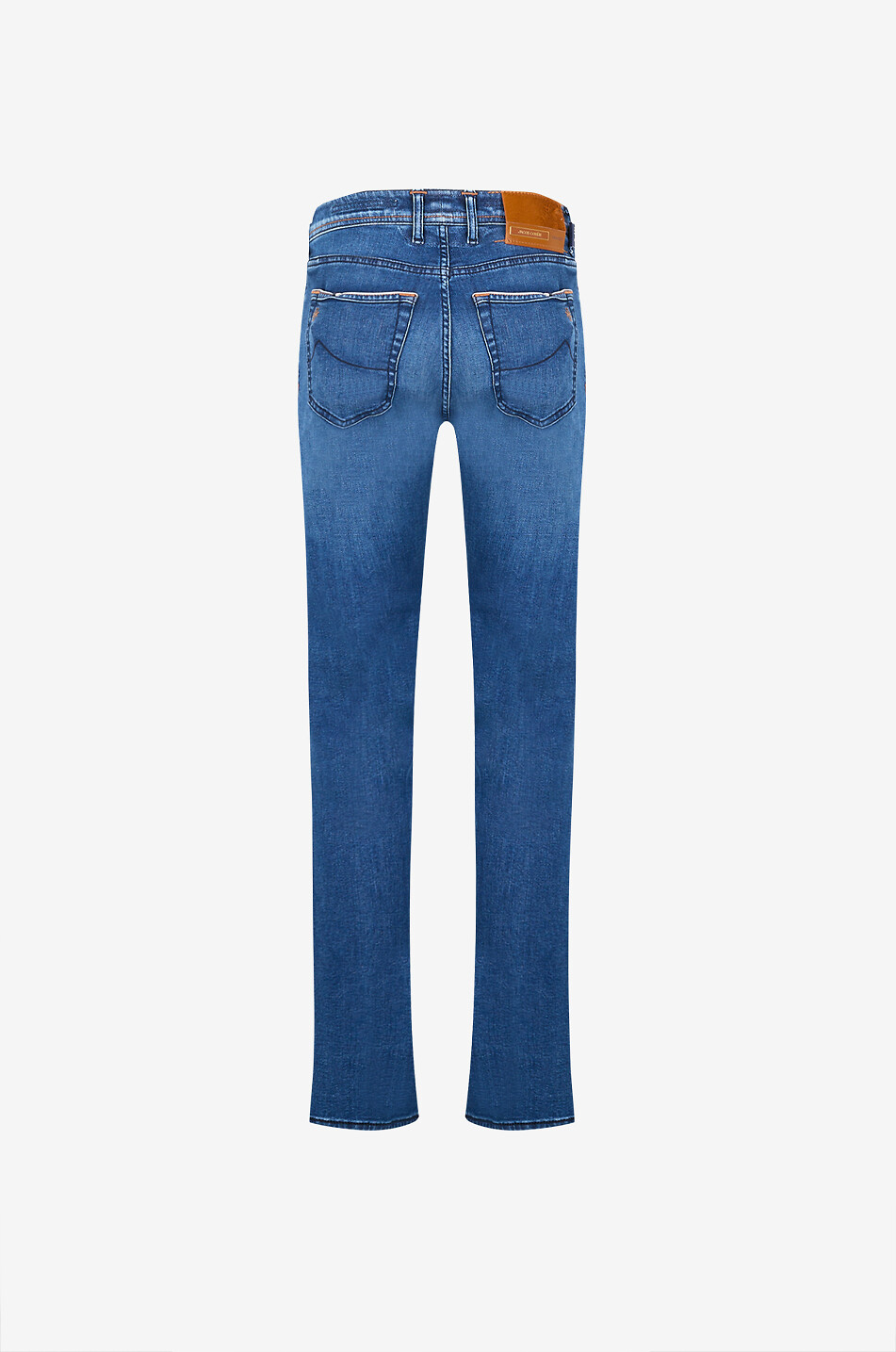 Jean slim en denim à logo brodé - JACOB COHEN - BLEU MOYEN - Bongénie