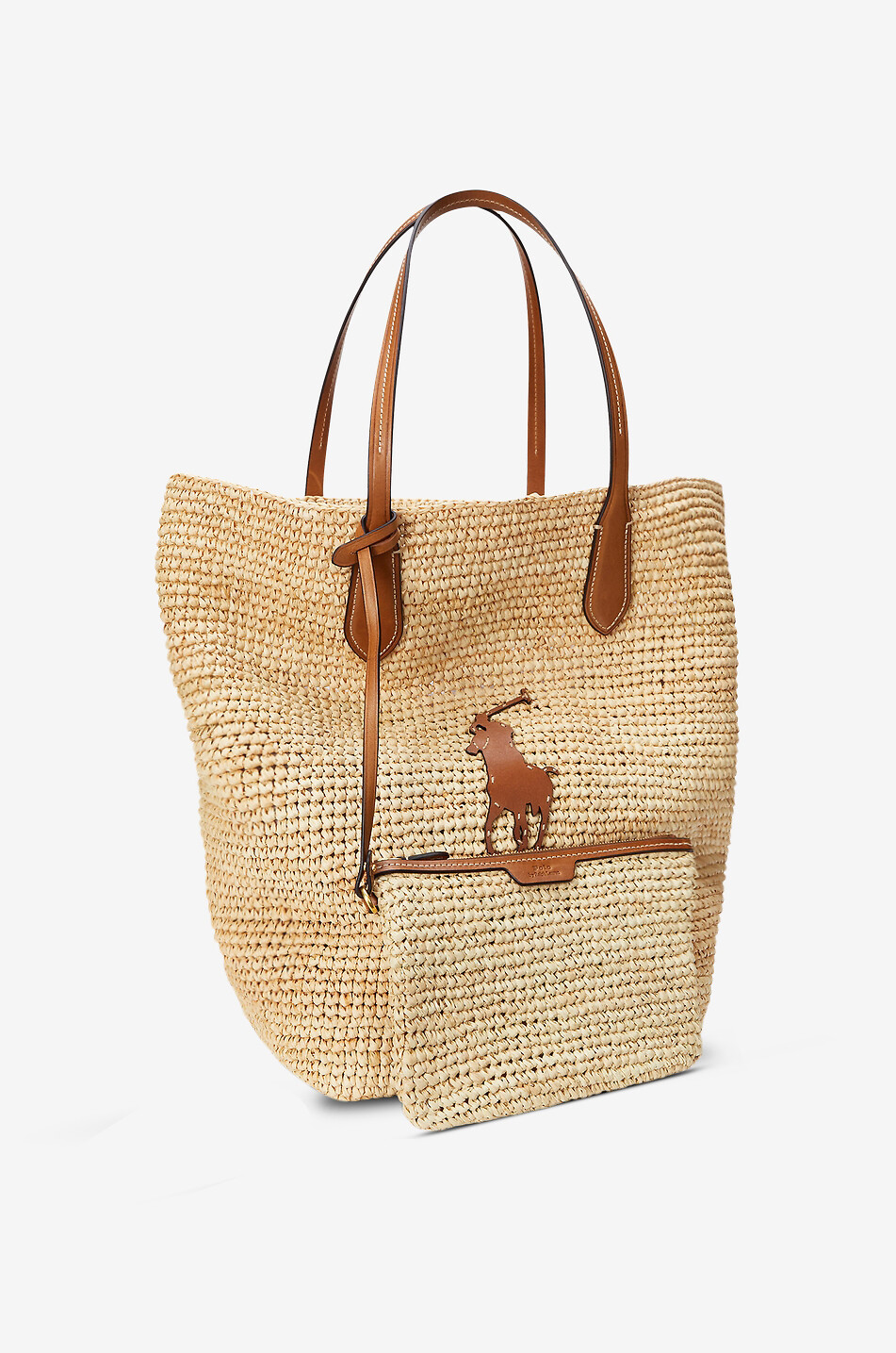 Sac cabas en raphia avec logo brodé Big Pony - POLO RALPH LAUREN ...