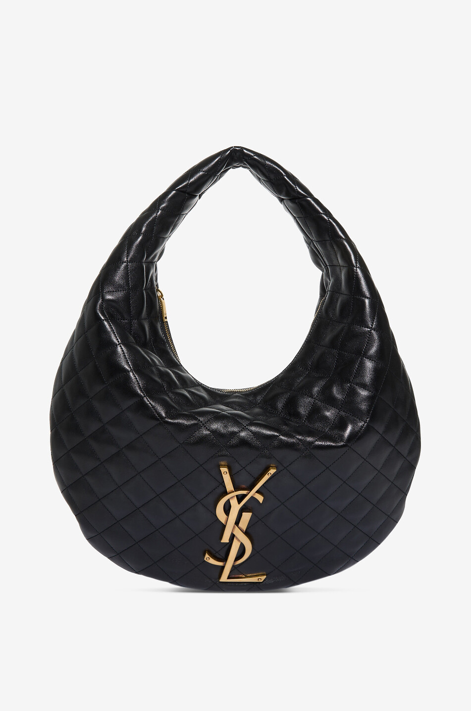 Sac porté épaule en cuir brillant matelassé Icare Hobo - SAINT LAURENT ...