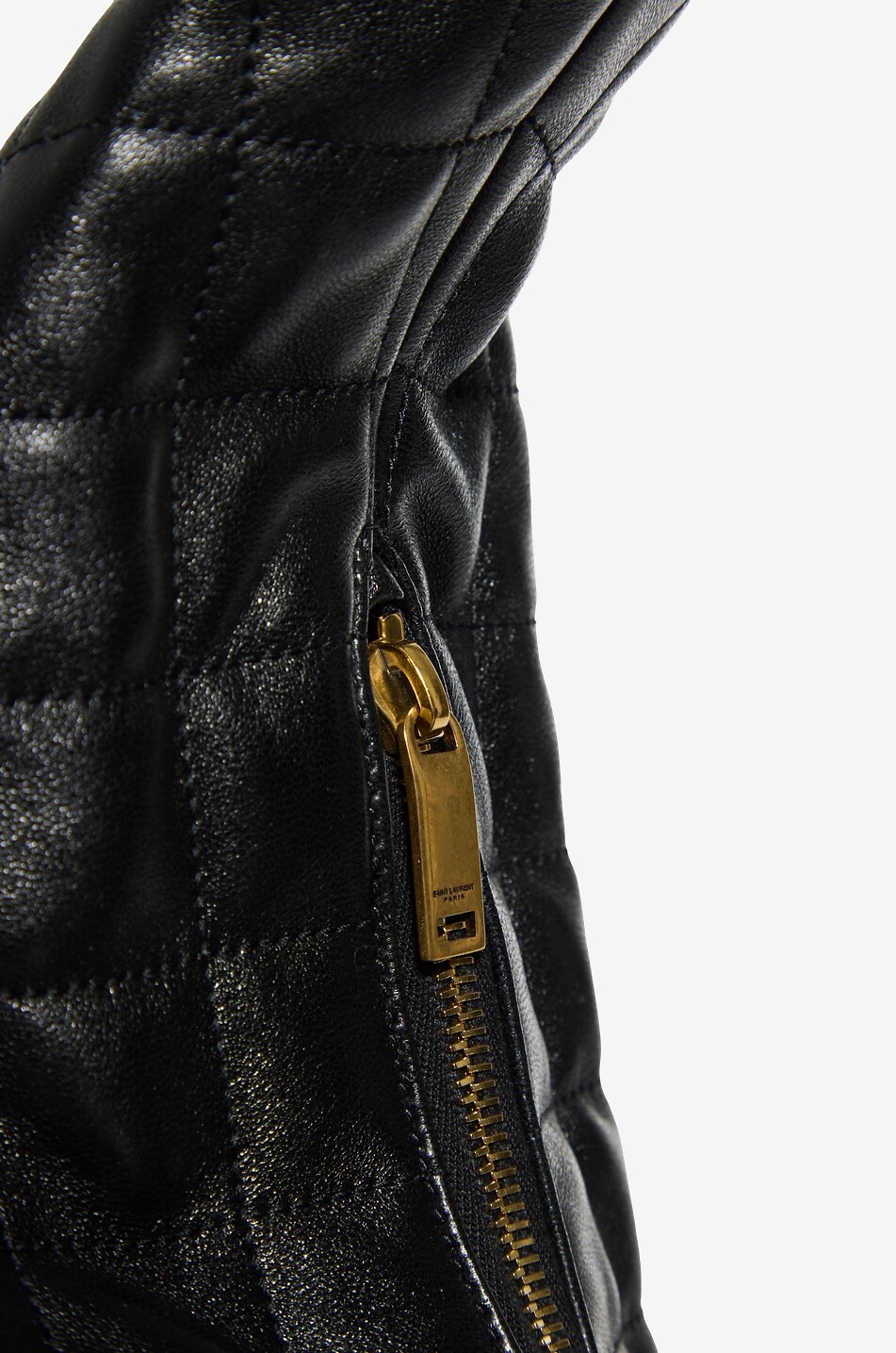 Sac porté épaule en cuir brillant matelassé Icare Hobo - SAINT LAURENT ...